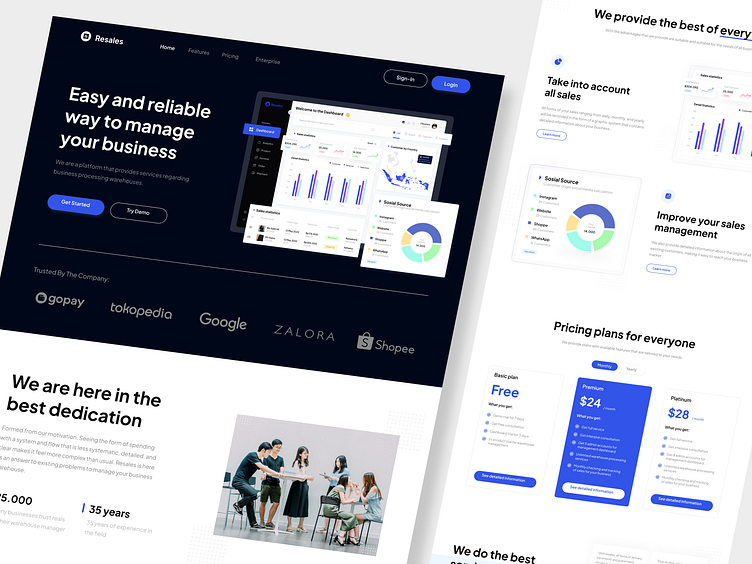 Resales Landing Page - Sales Management by Azhaara for Nija Works on ...