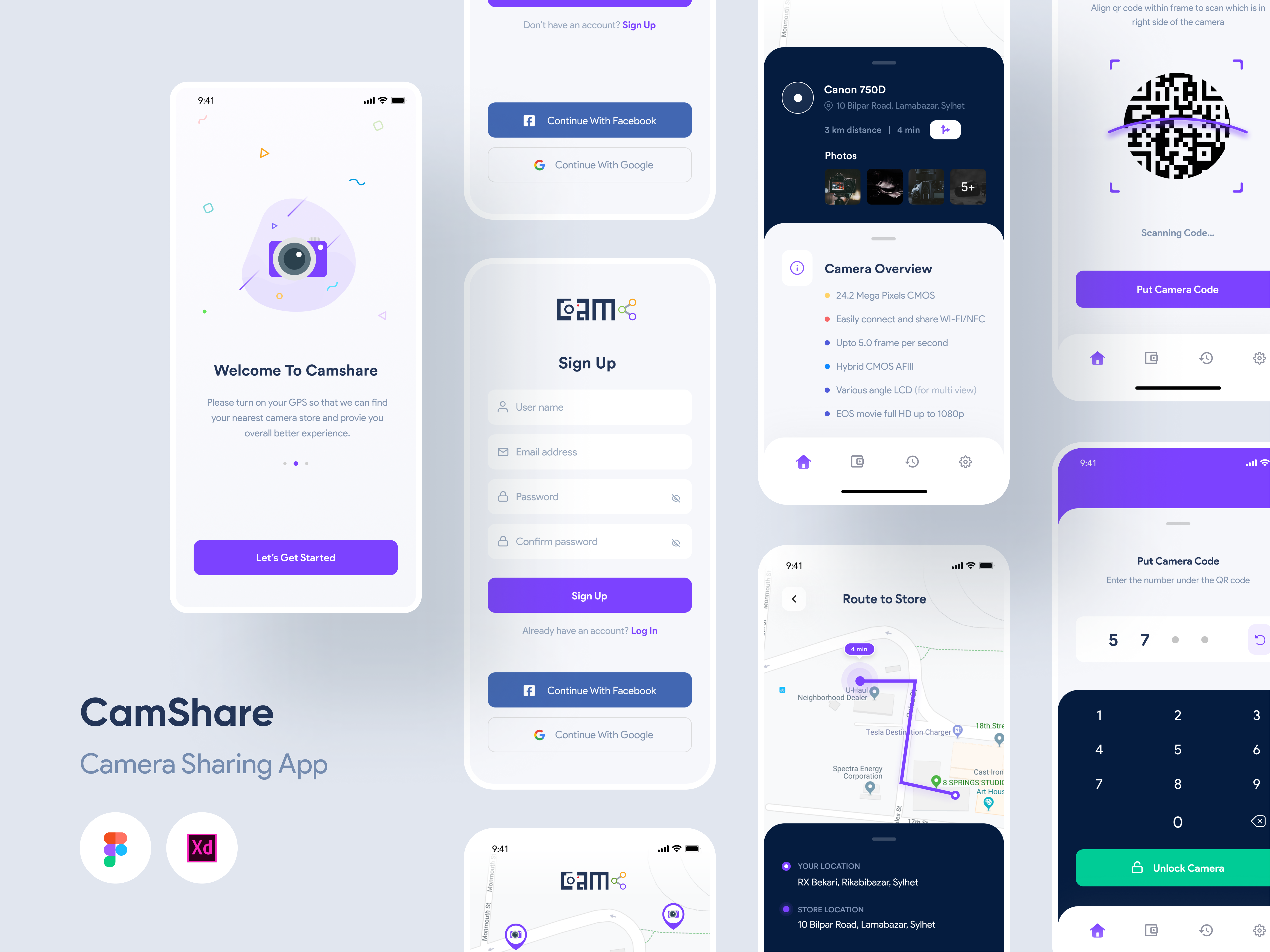 Camshare: Camera Sharing App Full Preview by S. Datta 💯 for Aero | UX ...