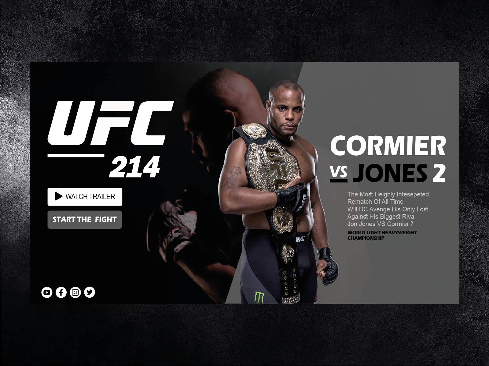 MY FANART POSTER FOR UFC 214 by Brahim Daoudi on Dribbble