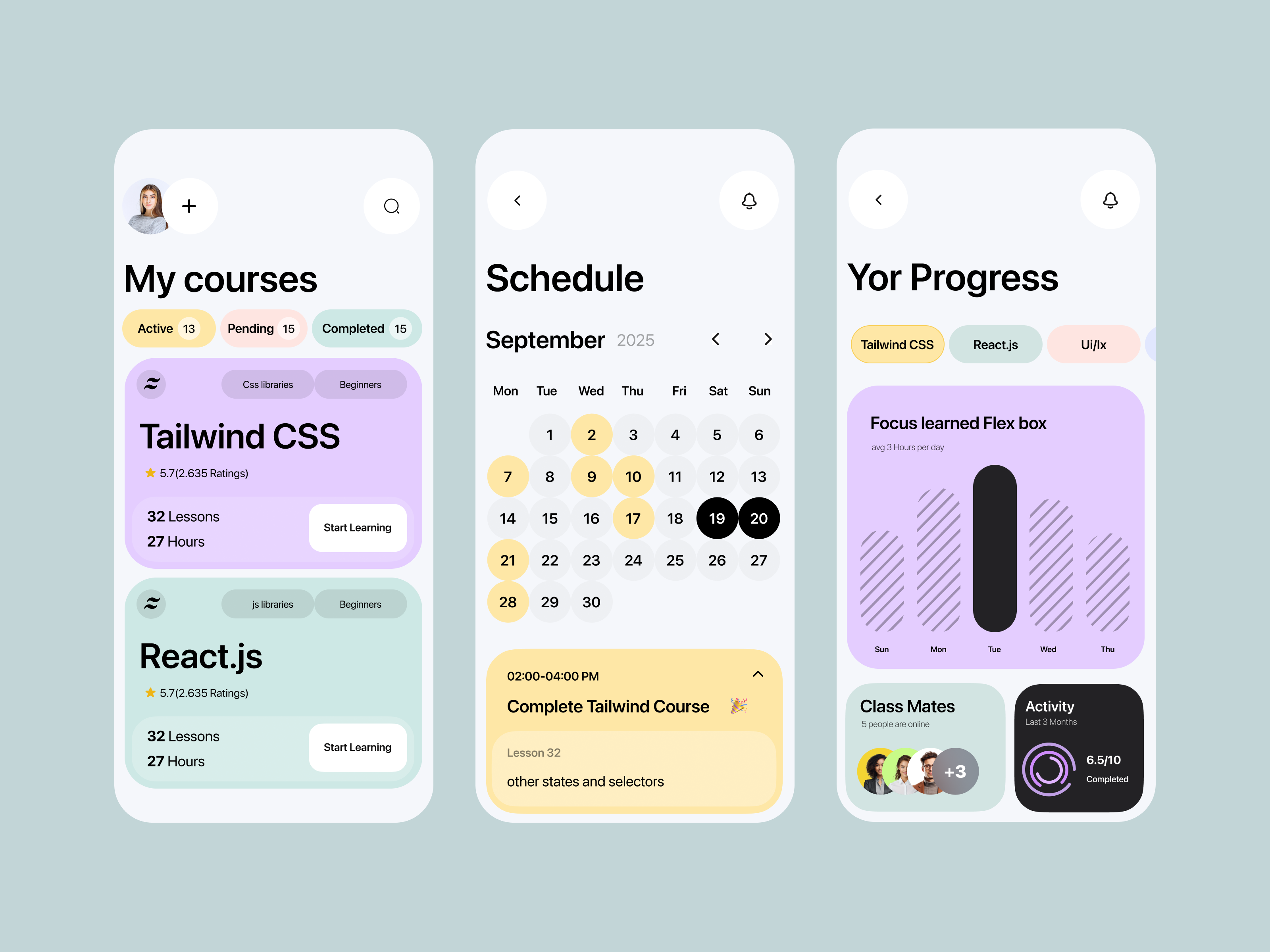 project management mobile application ui design by Roohi Koohi on Dribbble