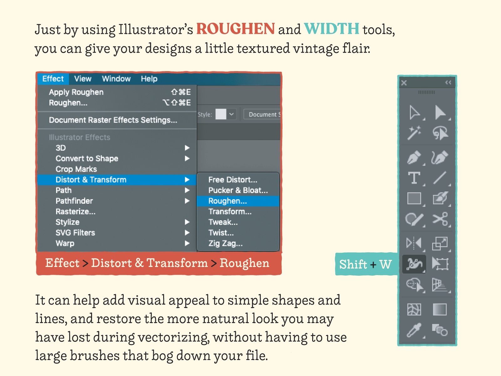 Using Illustrator's Roughen Tool by Erikas on Dribbble