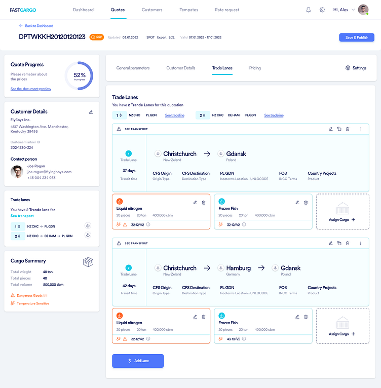 FASTCARGO - Quotation process by Tomasz Trefler on Dribbble