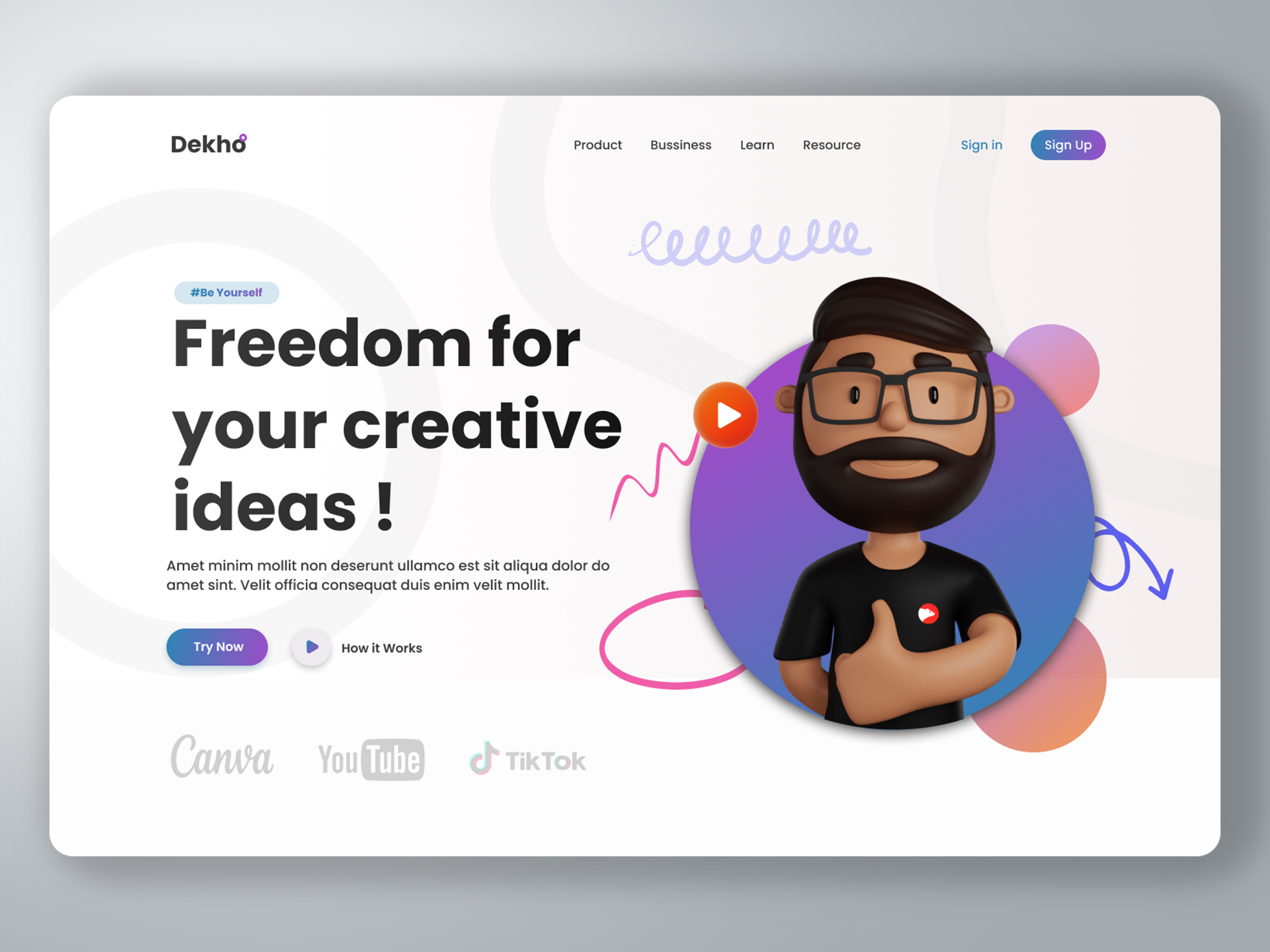 Dekho Digital Header Concept.. by Joy Dutta on Dribbble