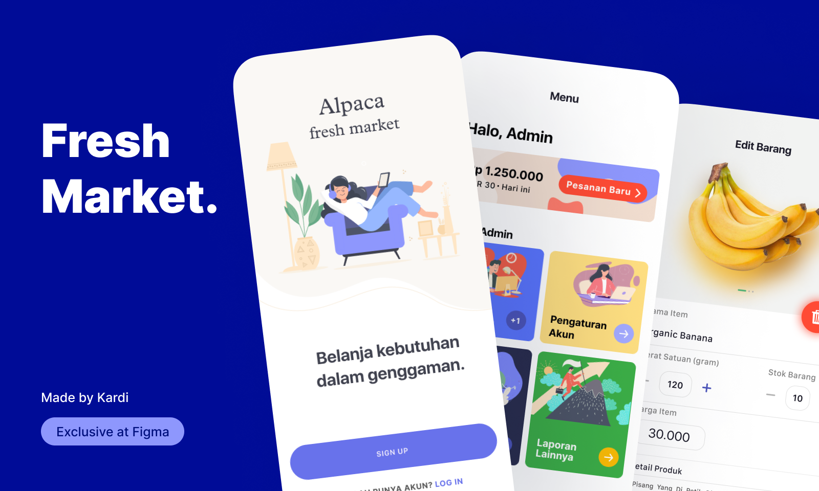 Fresh Market UI Design by Kardi on Dribbble