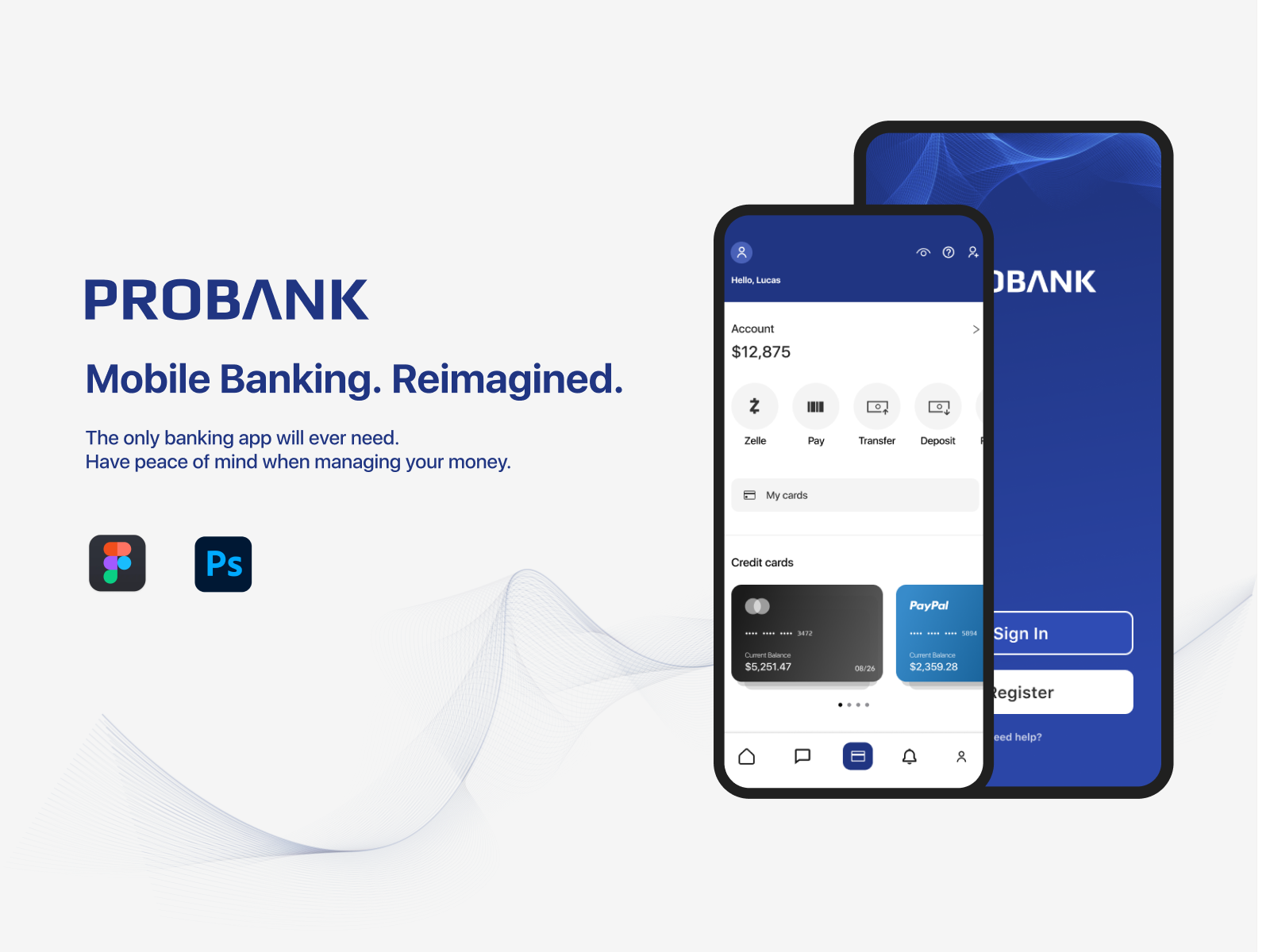 Probank - Mobile Banking App Design by Lucas Vieira on Dribbble