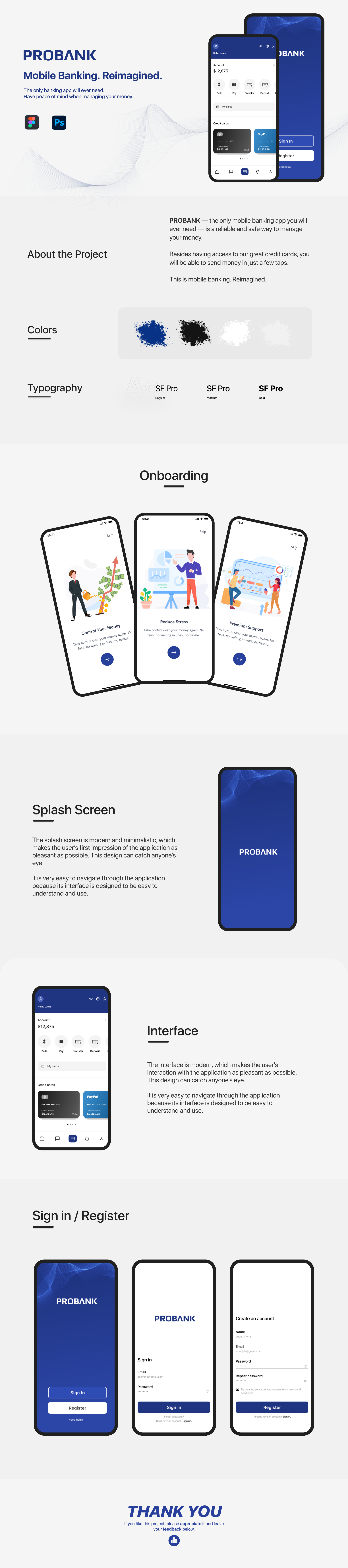 Probank - Mobile Banking App Design by Lucas Vieira on Dribbble