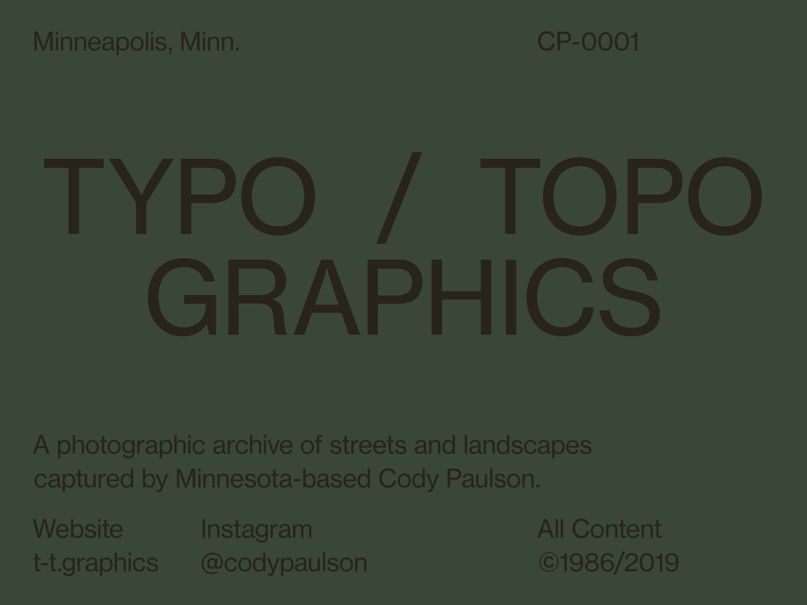 Typo / Topo Graphics by Cody Paulson on Dribbble