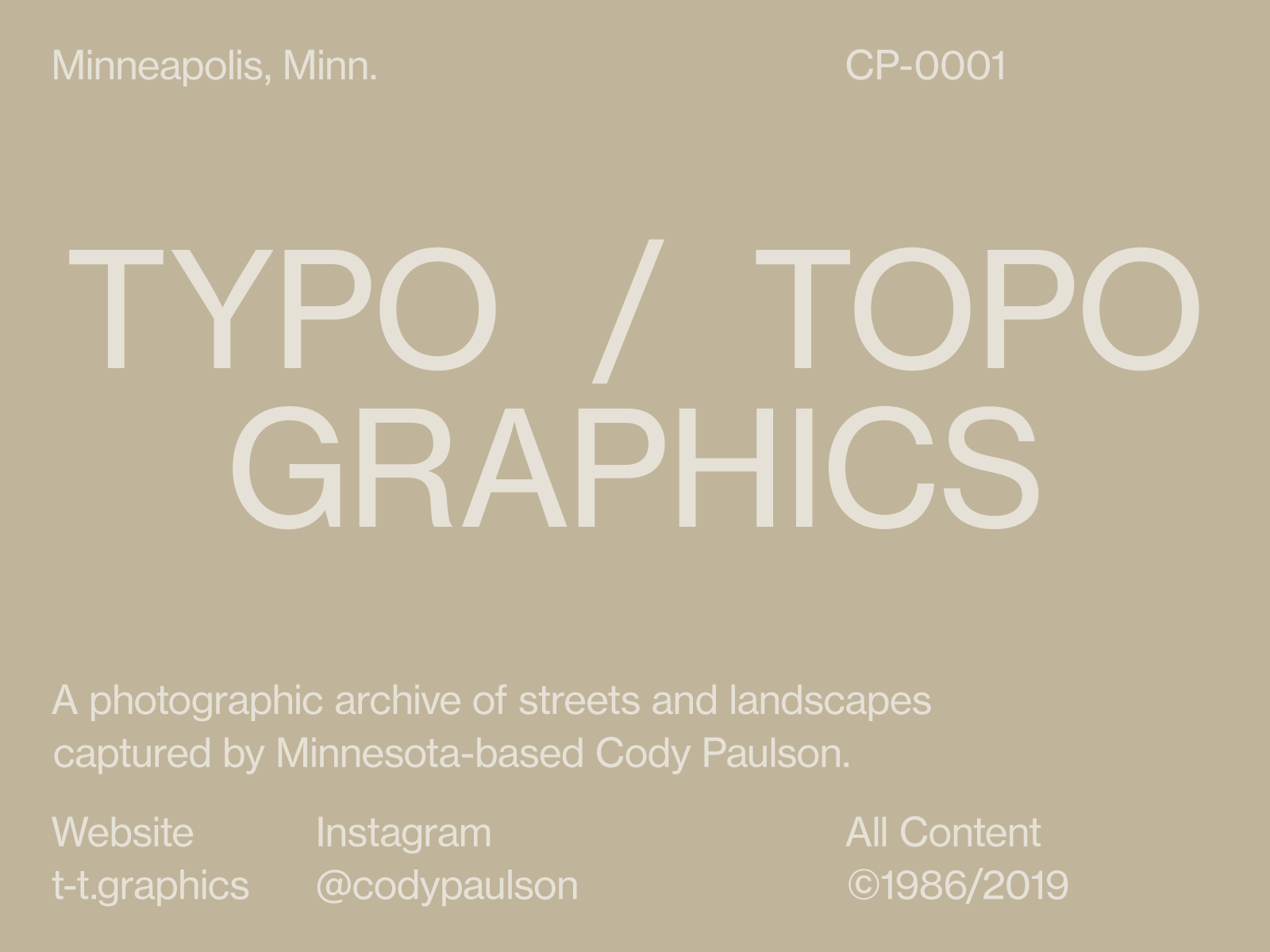 Typo / Topo Graphics by Cody Paulson on Dribbble
