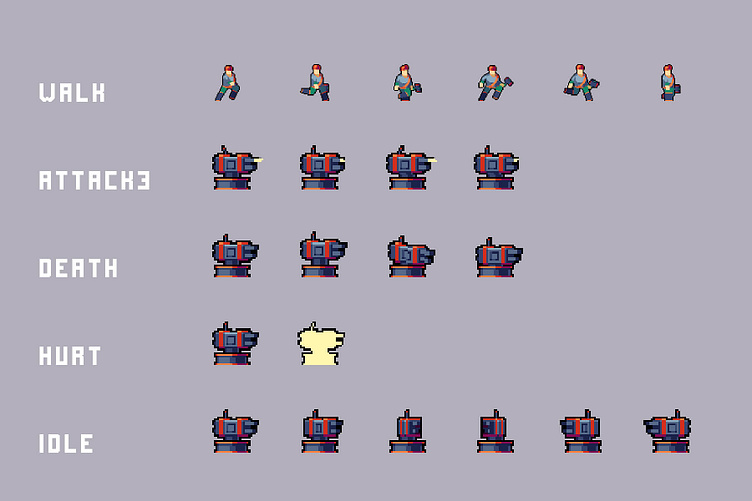 Sewerage Character Bosses Pixel Art by 2D Game Assets on Dribbble