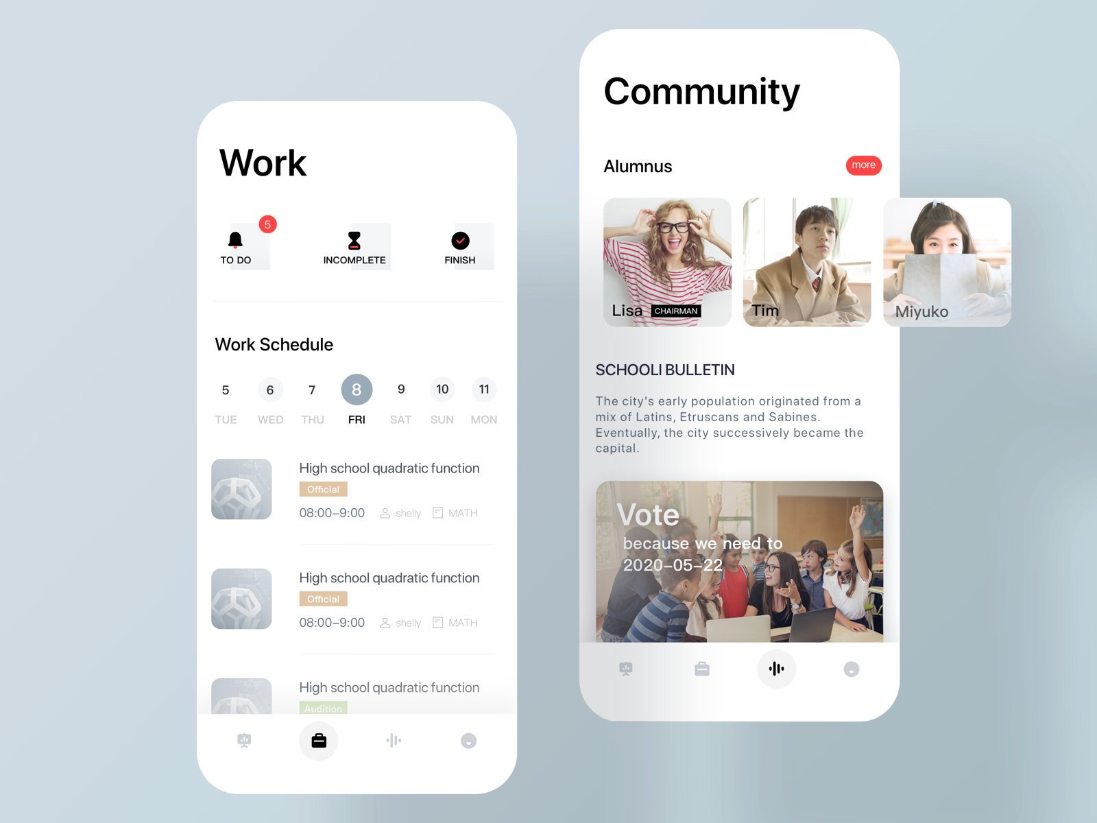 UI Design For Education APP by 1-1 team on Dribbble