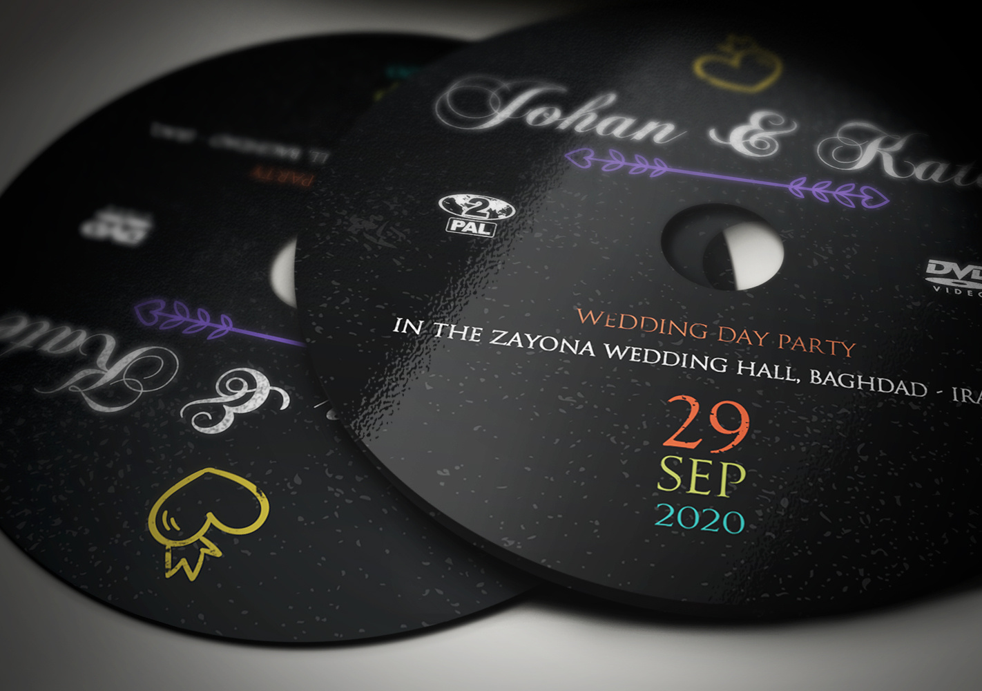 Wedding DVD Cover and Label Template by OWPictures on Dribbble