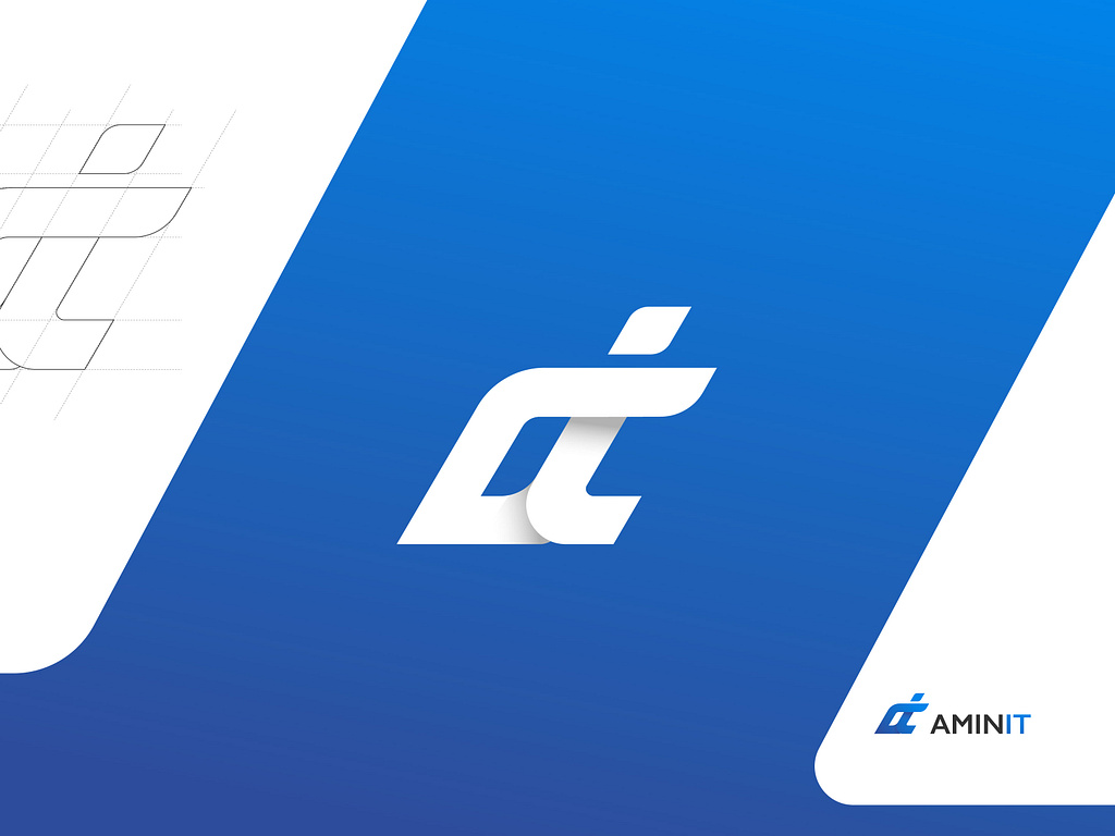 Minimal Modern Logo- AMIN IT by DewApples on Dribbble