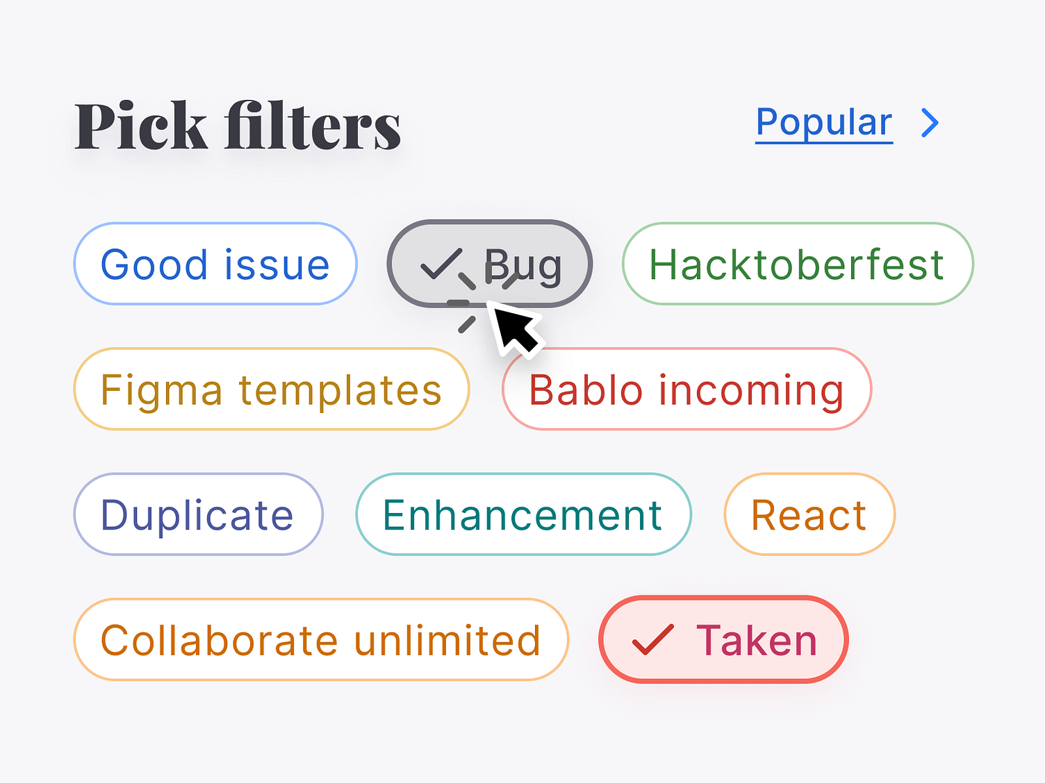 Chips UI design for React & Figma by Roman Kamushken for Setproduct on ...