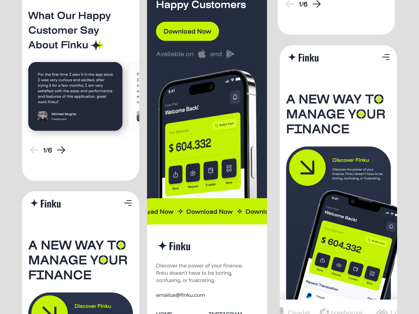 Finku - Finance Landing Page Responsive by Faza Dzikrulloh for Hatypo ...