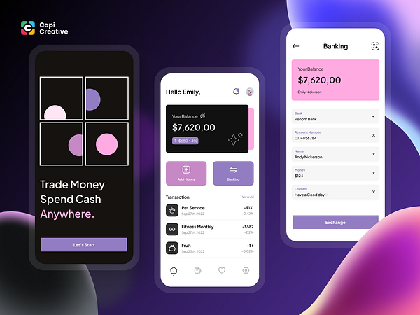 Banking - DeFi Mobile App Design ConCept by Capi Product on Dribbble