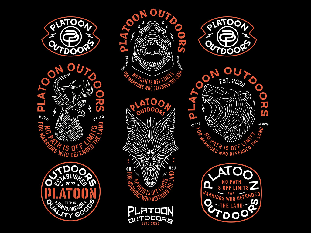 Platoon Outdoors Badges & Illustrations by Muhammad Bagus Prasetyo for ...