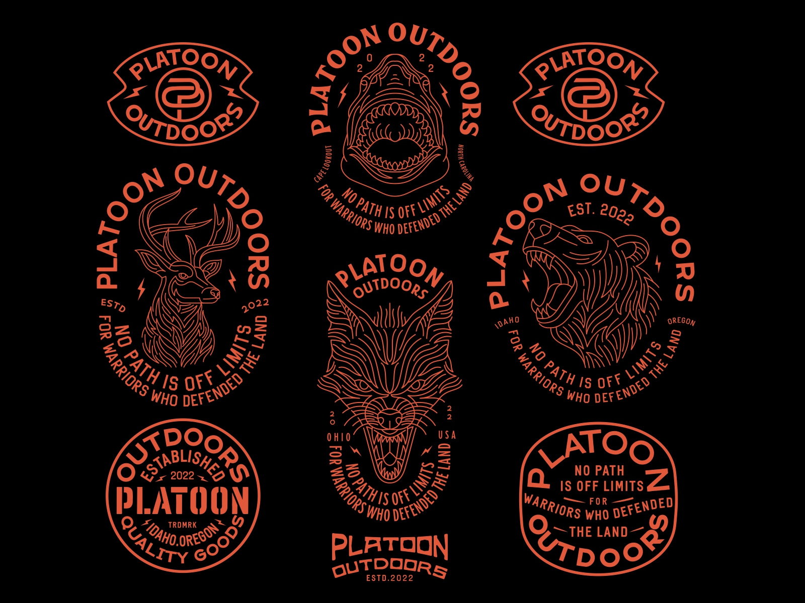 Platoon Outdoors Badges & Illustrations by Muhammad Bagus Prasetyo for ...