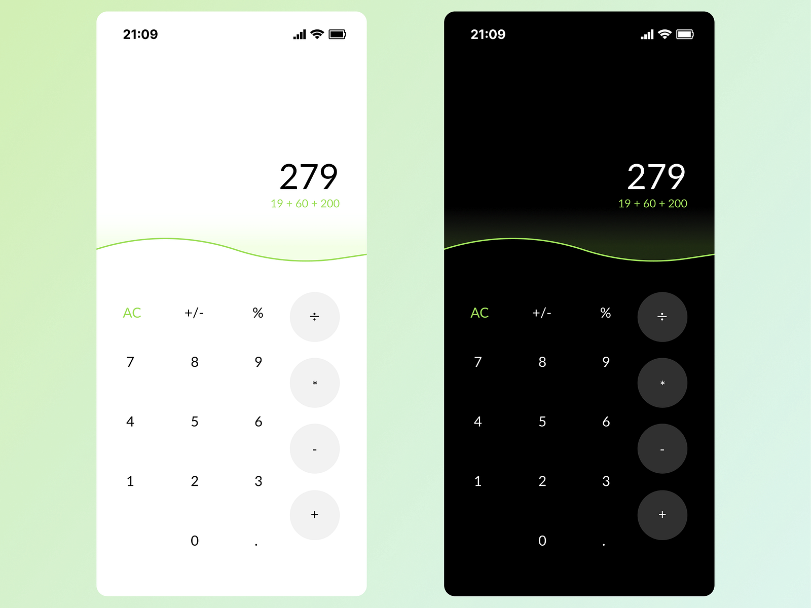 Calculator by Mia Wang on Dribbble