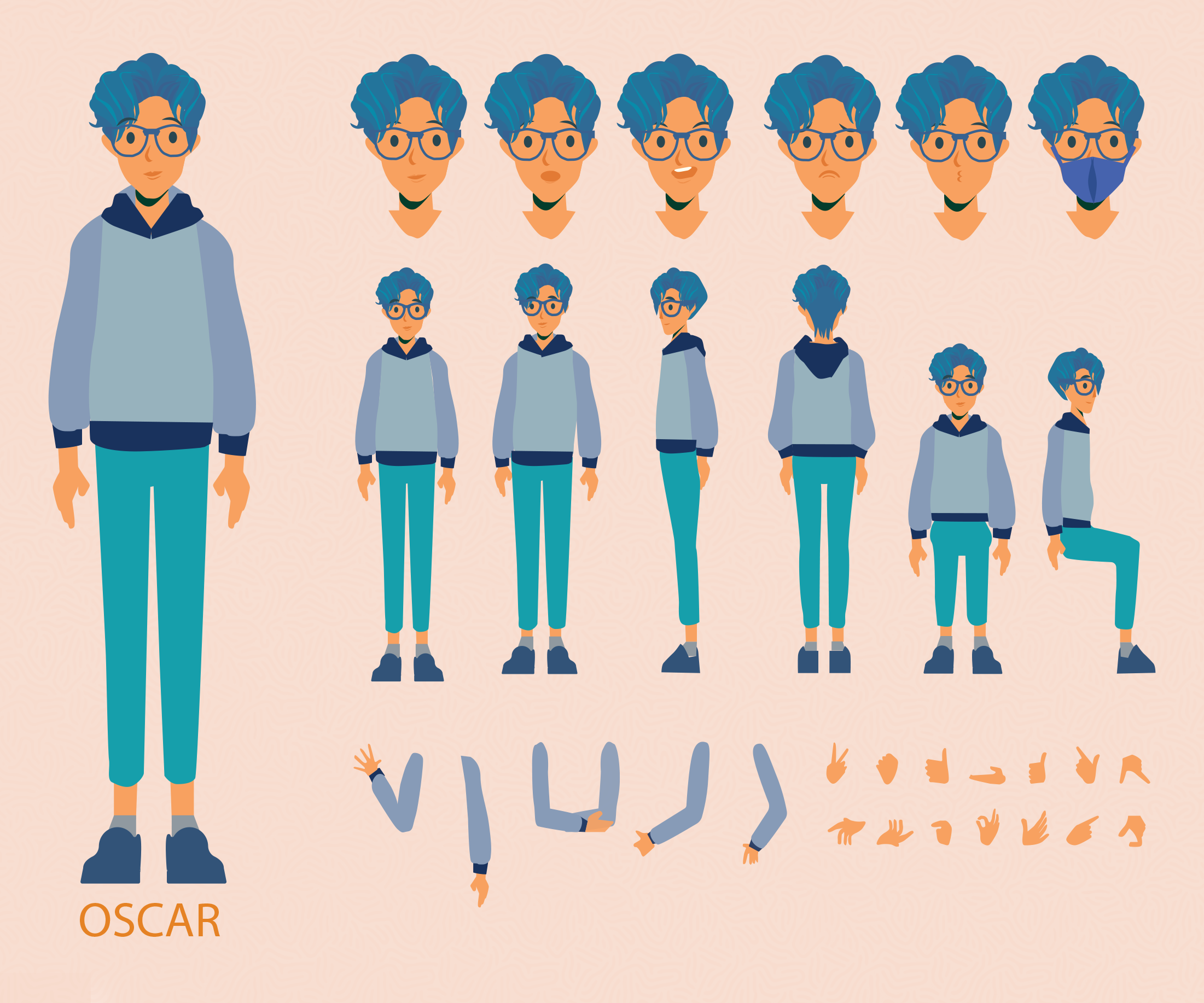 Oscar-Character Sheet by PNGraphics on Dribbble