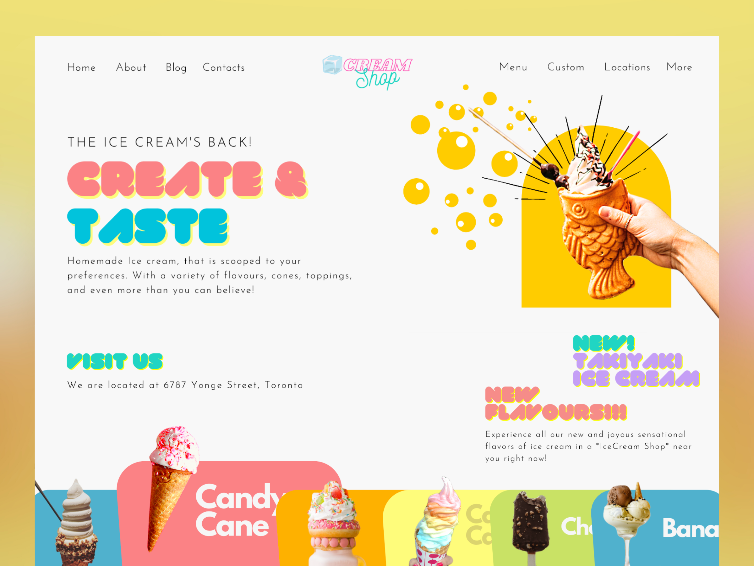 Ice Cream Shop - Website Design by Brand Vision Marketing on Dribbble