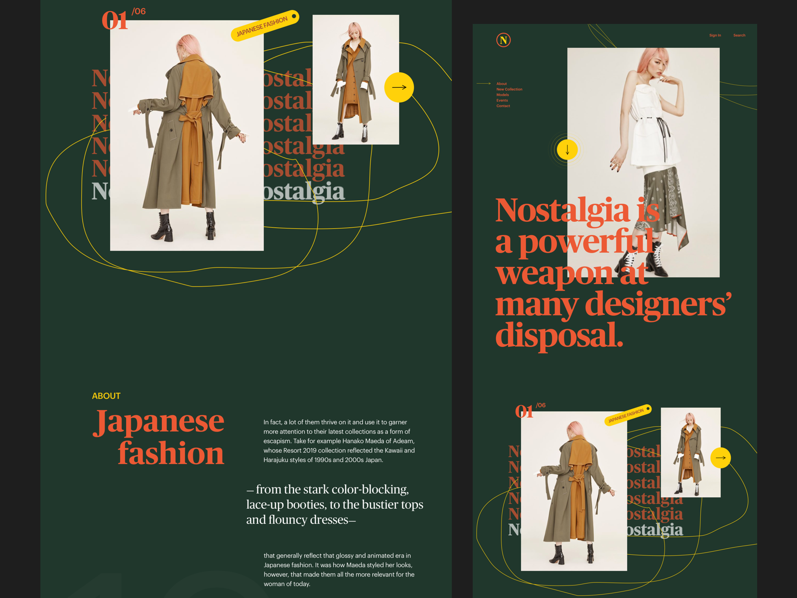 Nostalgia Web Full View by Andrea Jelić on Dribbble