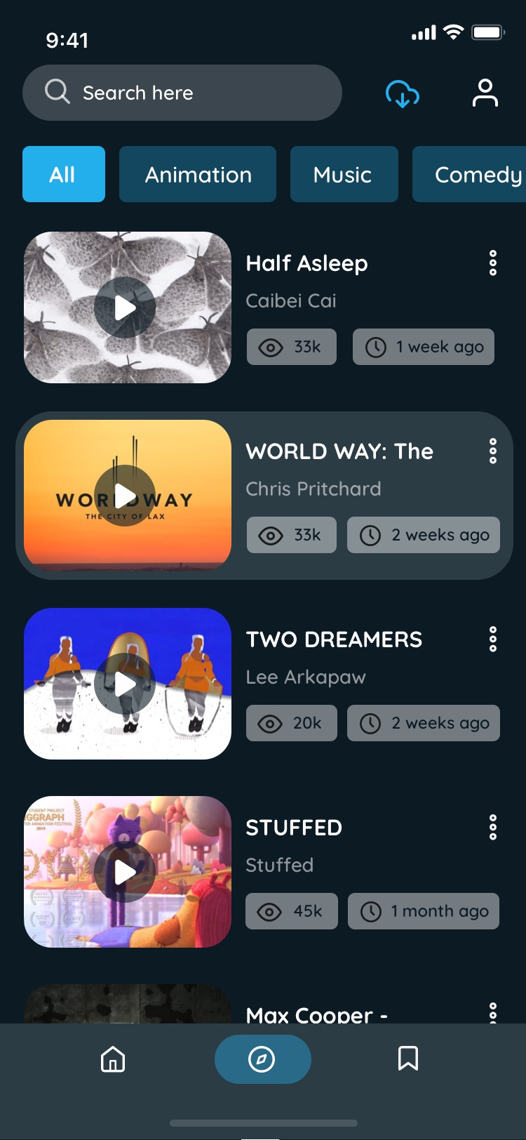 Vimeo Mobile App _ Redesign by Michel Achkar on Dribbble