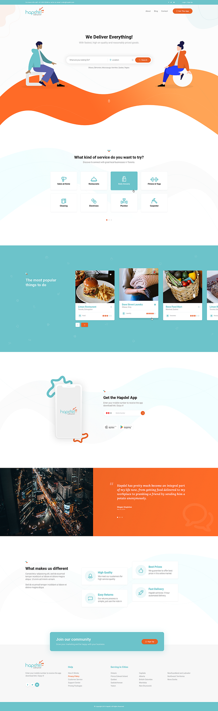 Hapdel - Service Experts Directory Website Mock-up by Rez Felix for ...