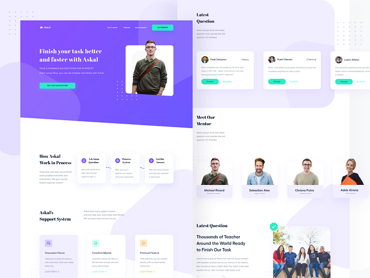 Askal Education Landing Page by Happy Milliarta on Dribbble