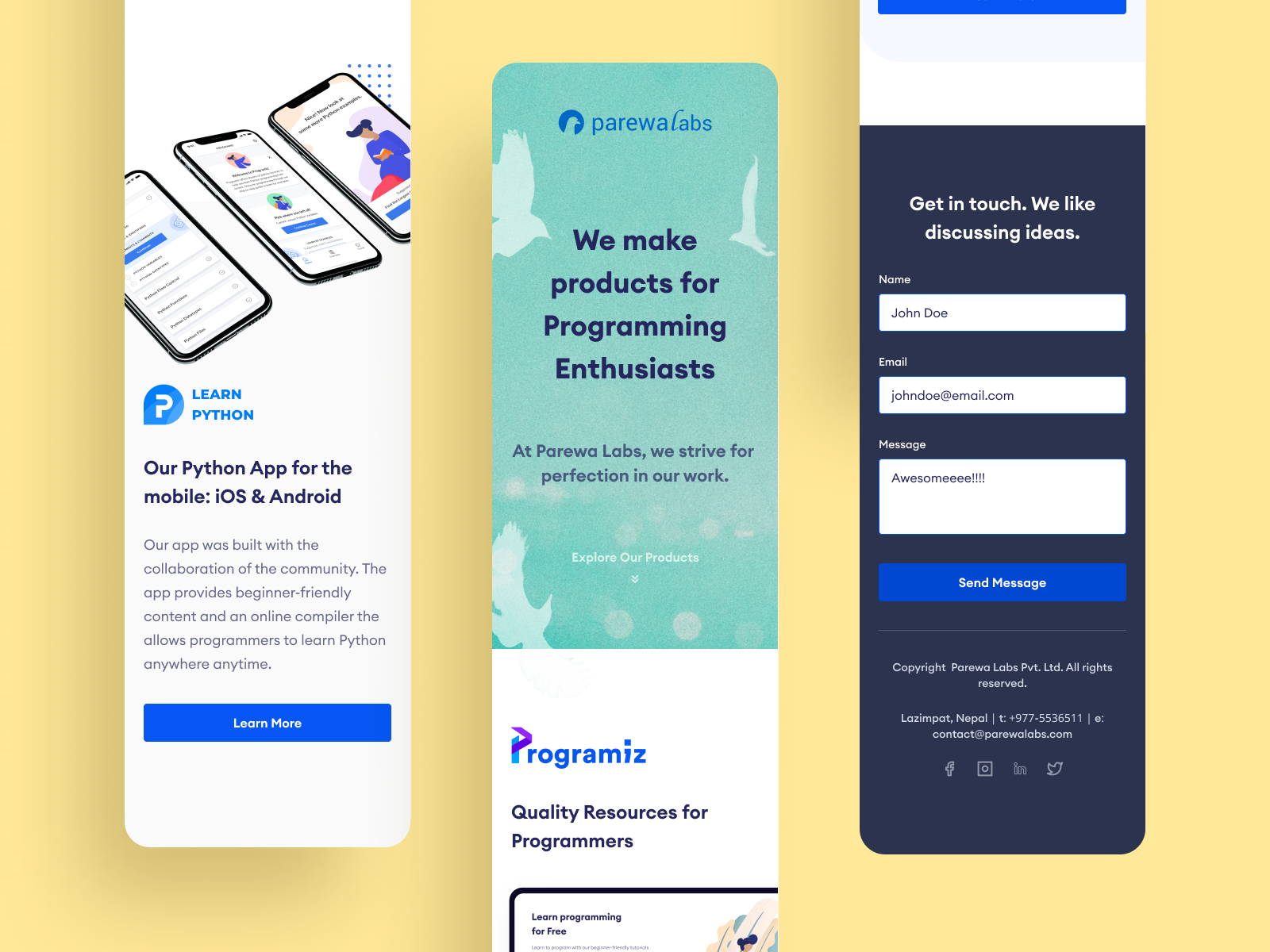 Parewa Labs Landing Page Redesign by Shirish Shikhrakar on Dribbble