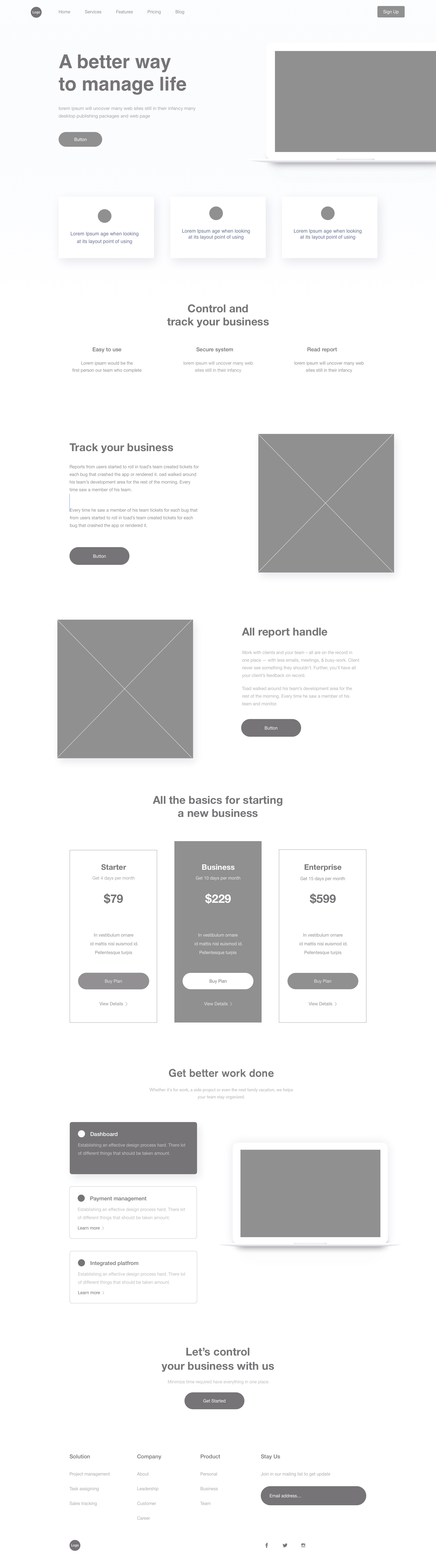 Task management landing page by Sajib Rahman on Dribbble