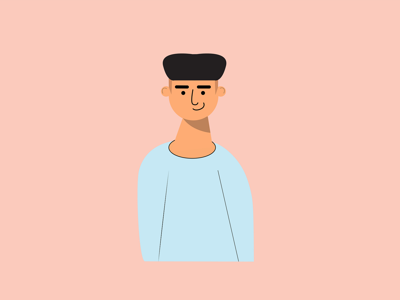 Simple Character Illustration by Gowtham Oleti on Dribbble