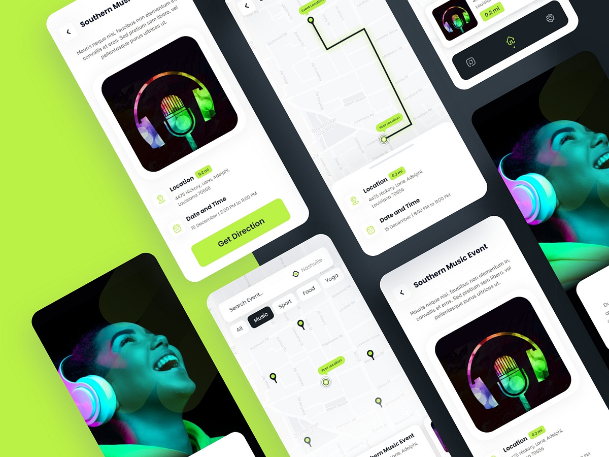Event Finding App Design by Bacancy on Dribbble