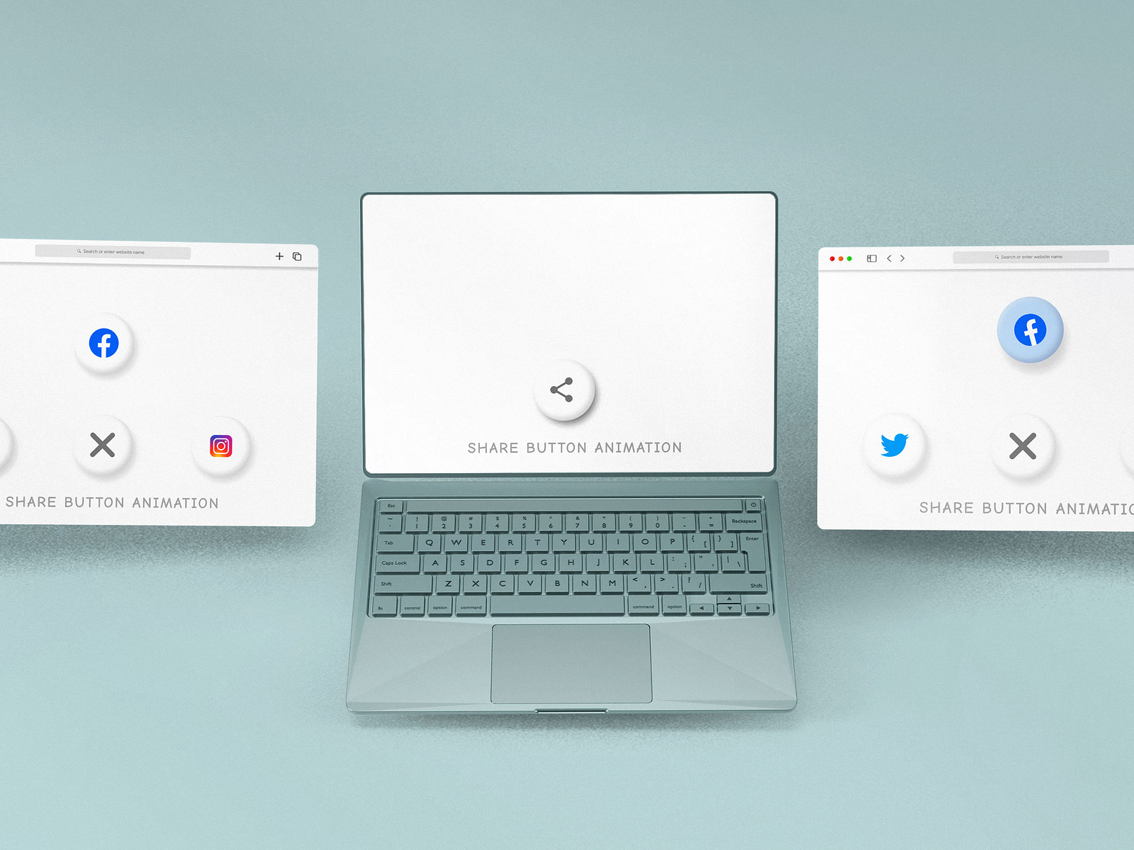 Share Button - Daily Ui : 010 by Manish Gurung on Dribbble