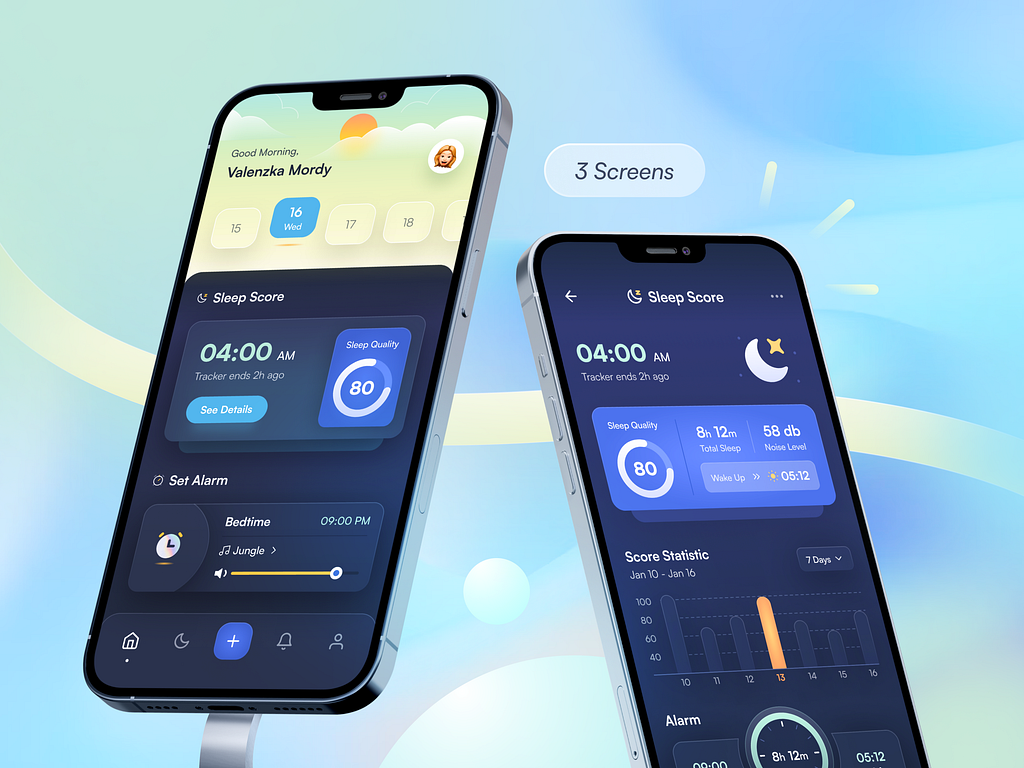Sleep Monitoring App by Sub1 for Sub1 Studio on Dribbble