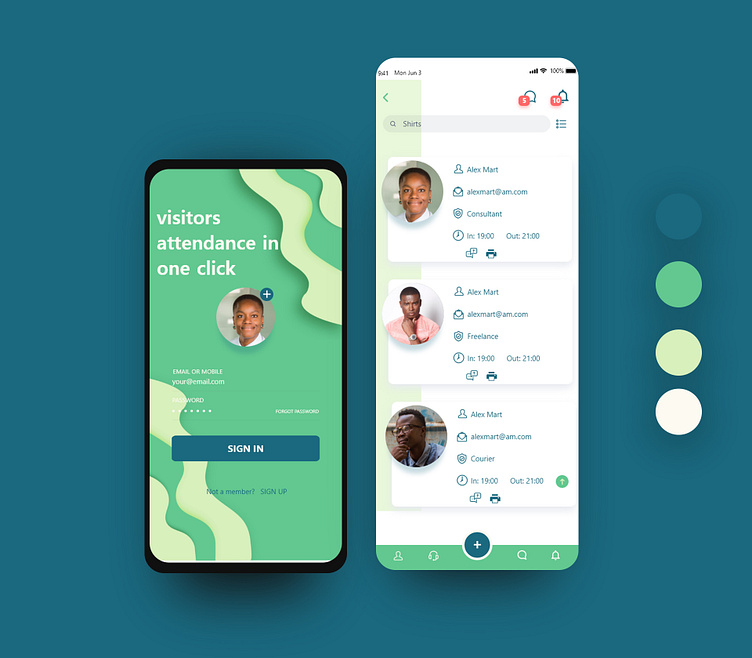 Visitor Log Ui by Achon Dominic on Dribbble