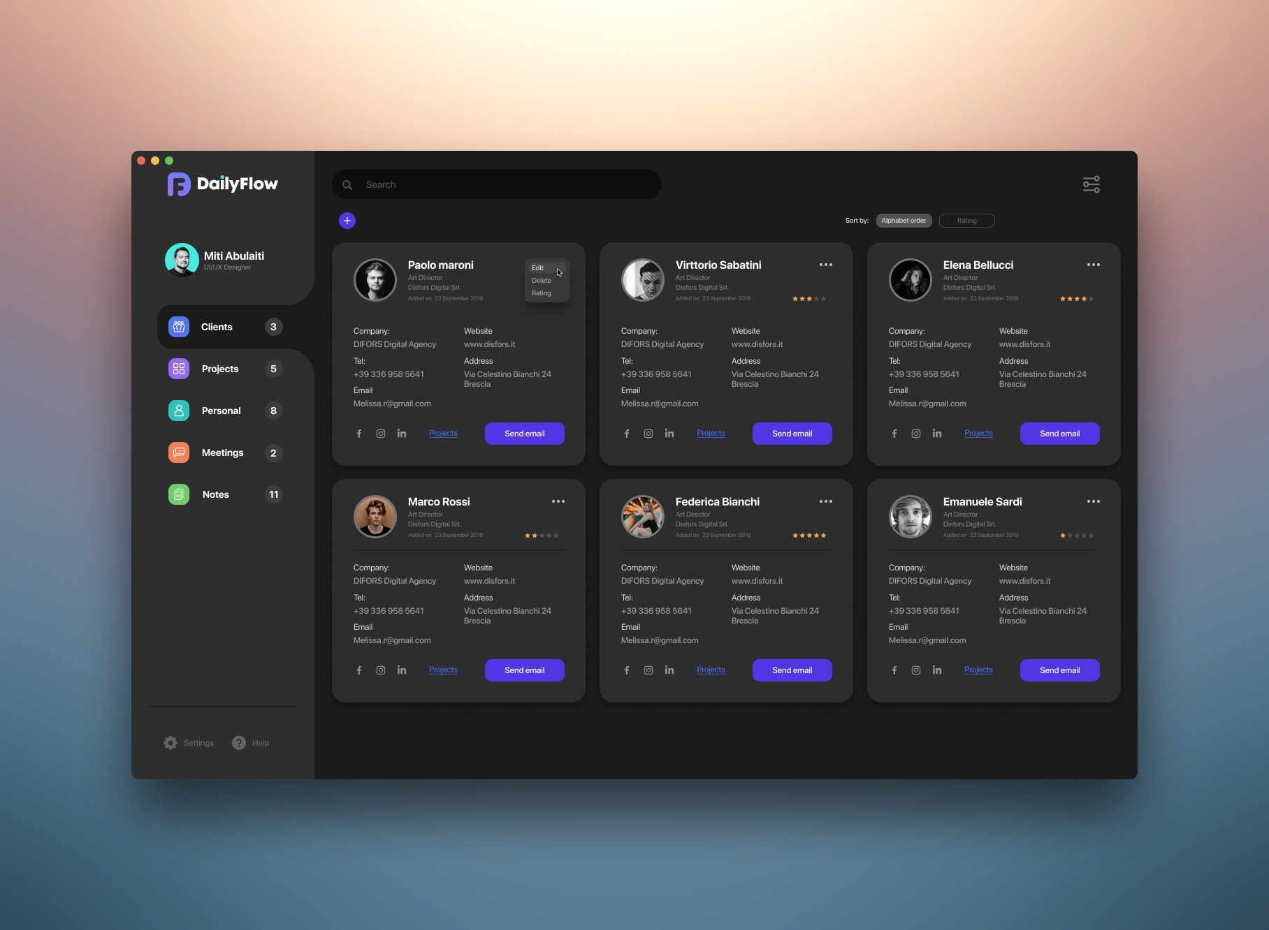 Project management app UI design by Miti Abulaiti on Dribbble