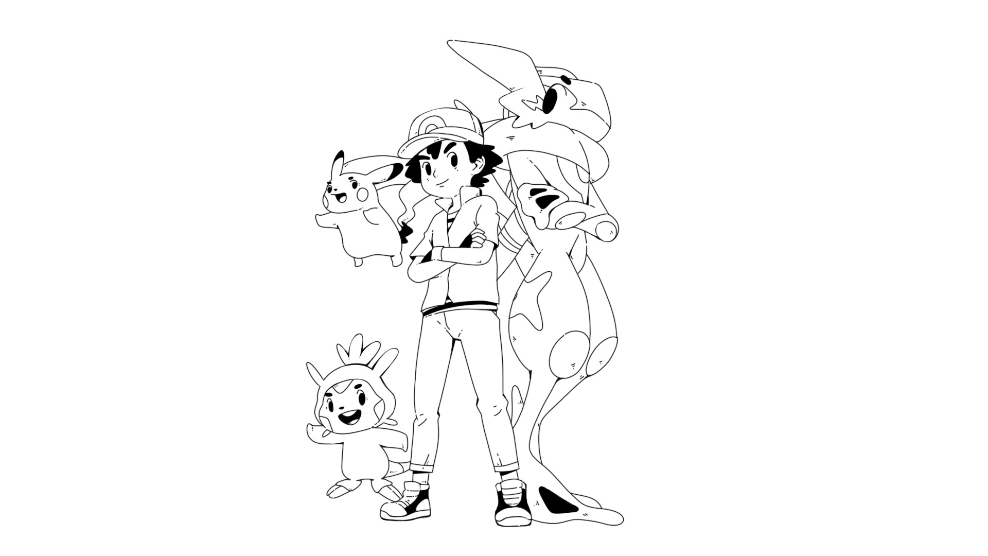 Satoshi & Pokemon_Illustration by Wingz Wu on Dribbble