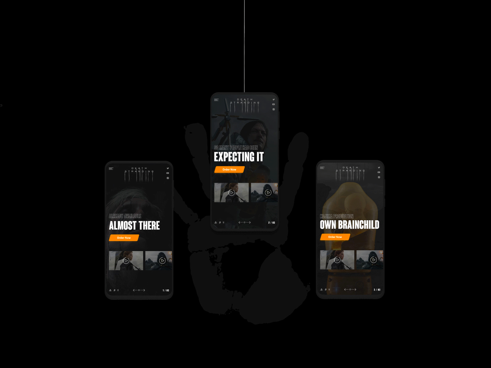 Death Stranding website UI/UX concept. Mobile version by Ruslan on Dribbble