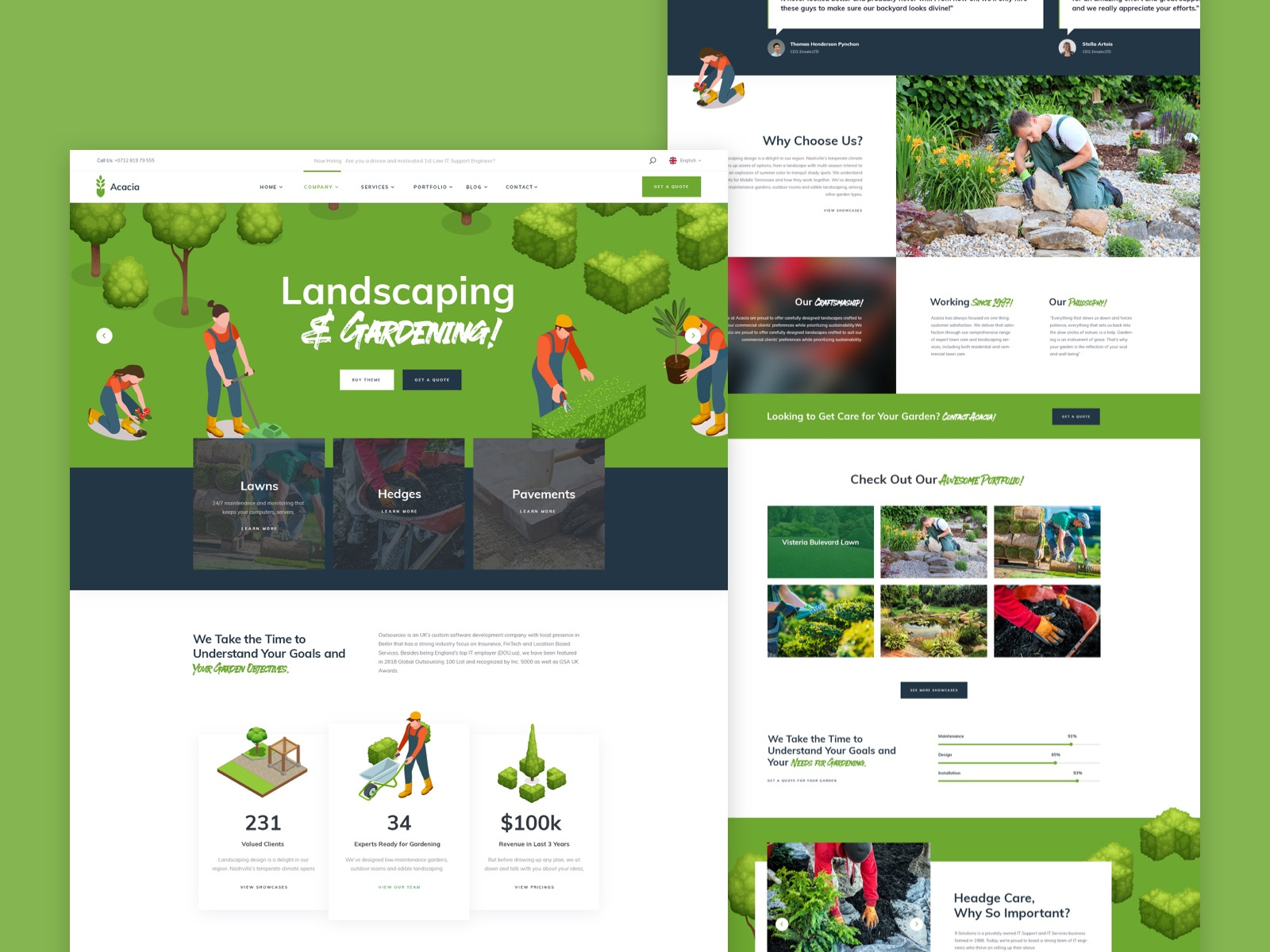 Acacio Landscaping and Gardening by UPQODE on Dribbble
