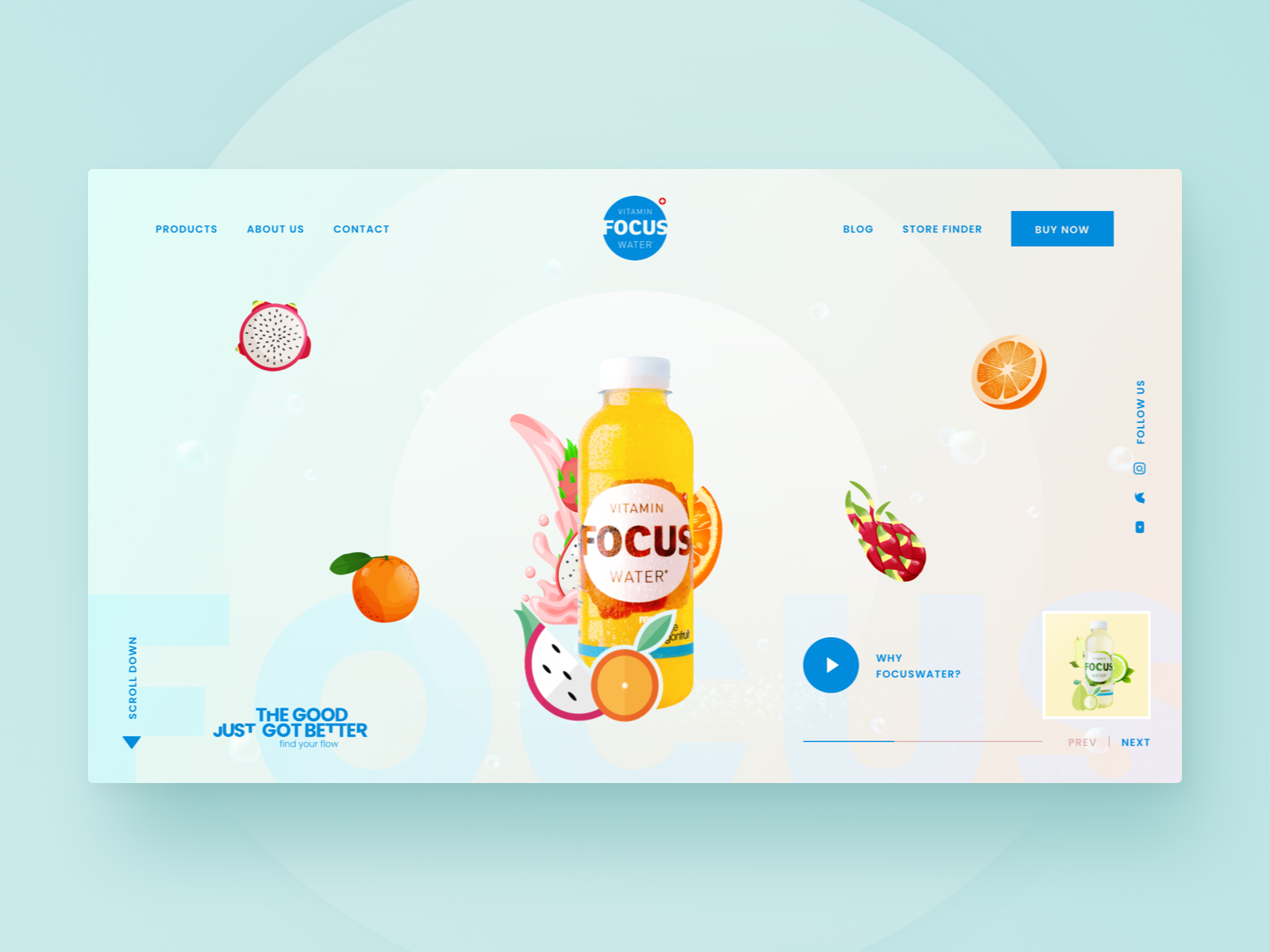 FocusWater Landing Page - ReDesign by Imran Hossain on Dribbble