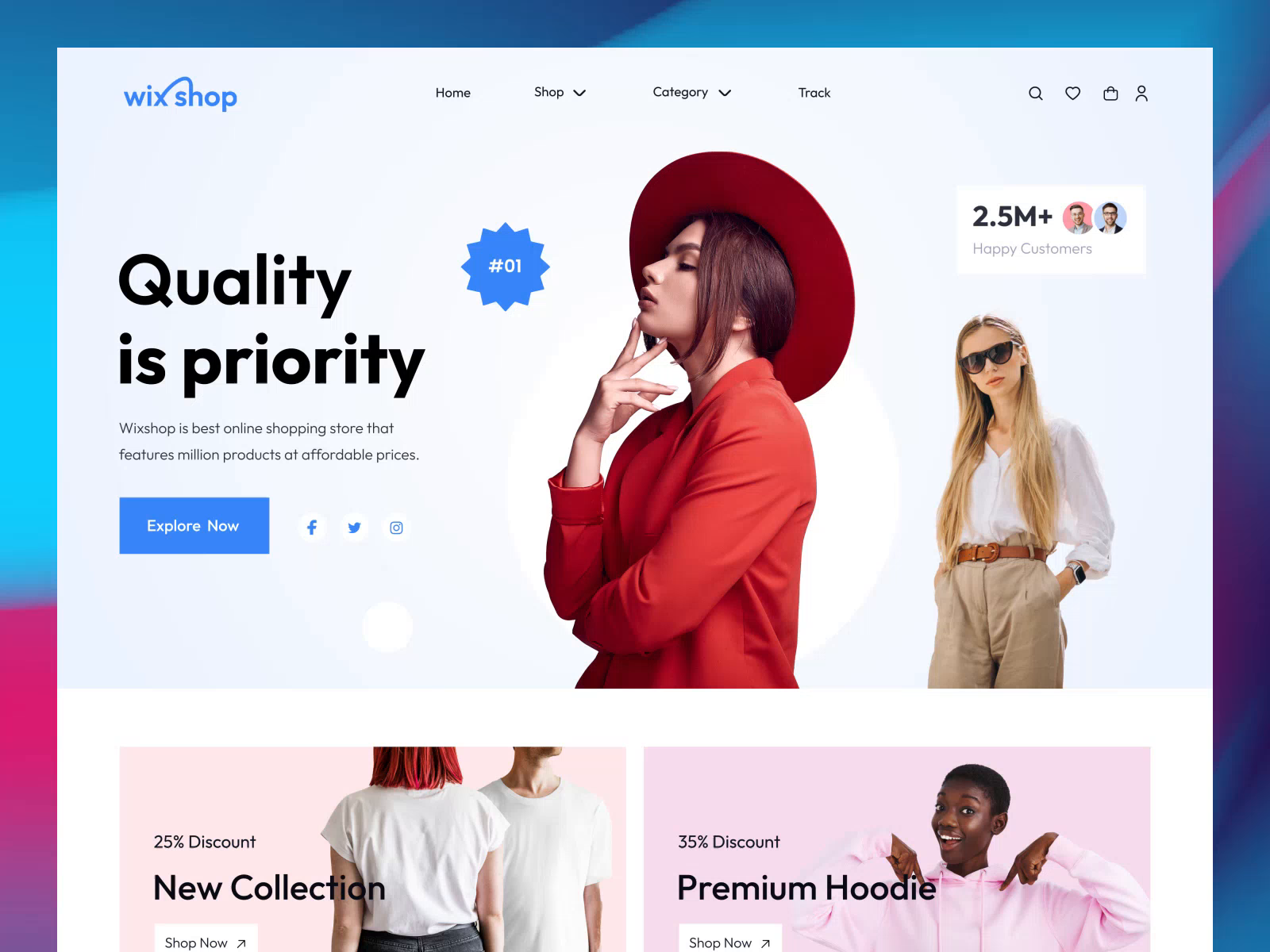 WixShop Ecommerce Website Landing Page by Arif Islam on Dribbble