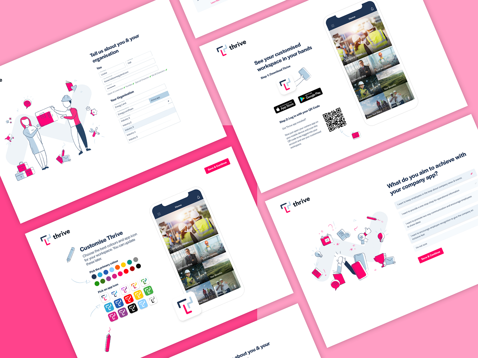 Onboarding UI - New Thrive Customers by Lois Gordon on Dribbble