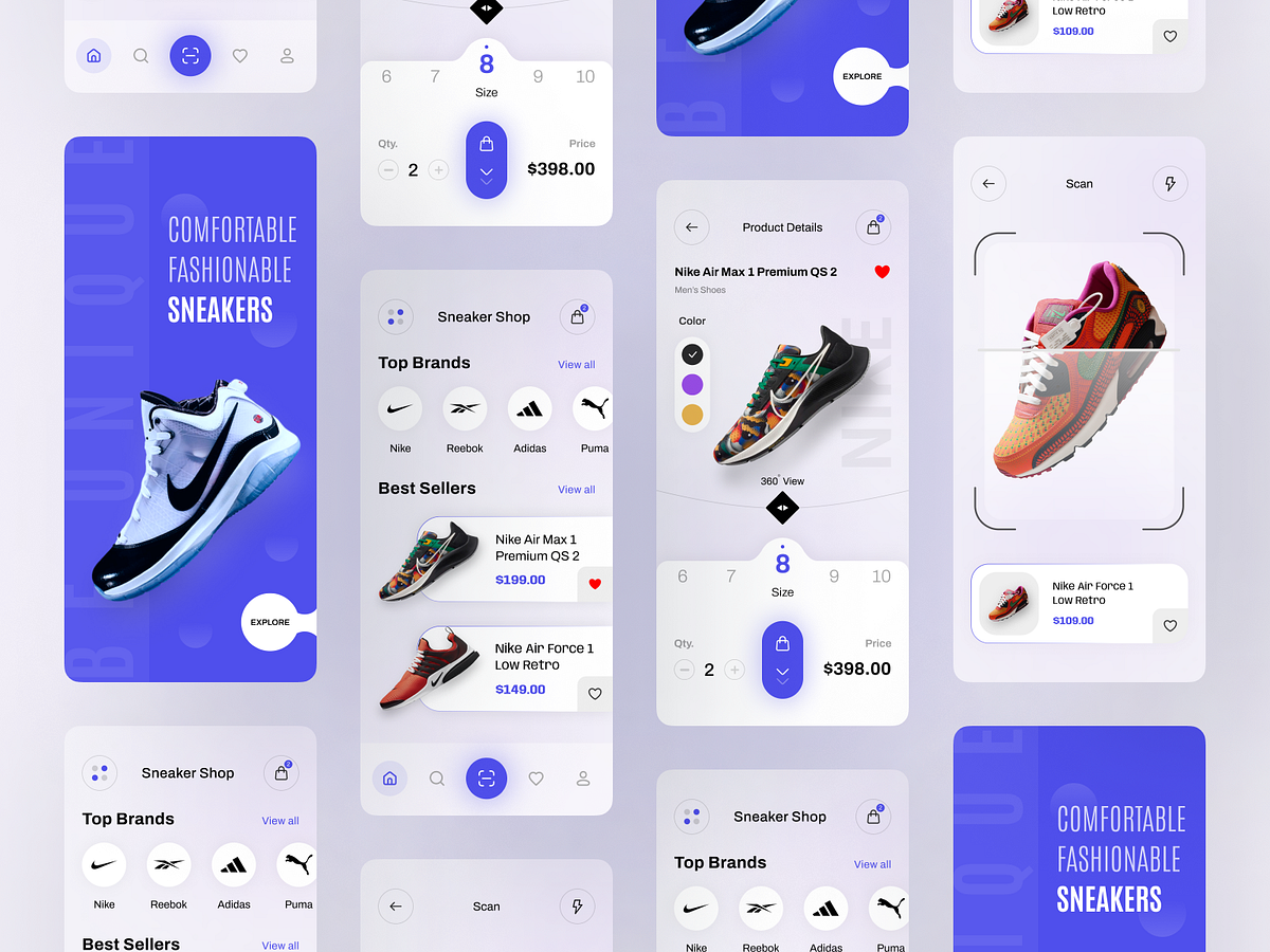 Shoes Store Mobile App by MQoS UI/UX for MultiQoS on Dribbble