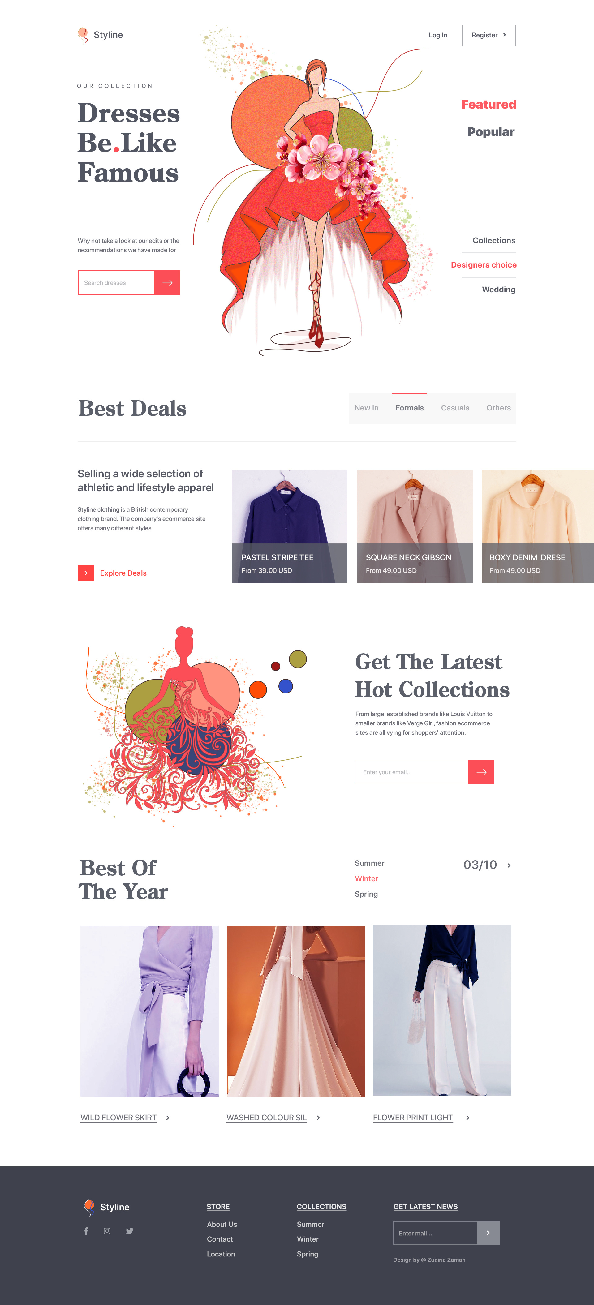 Clothing Store Web UI by Zuairia on Dribbble