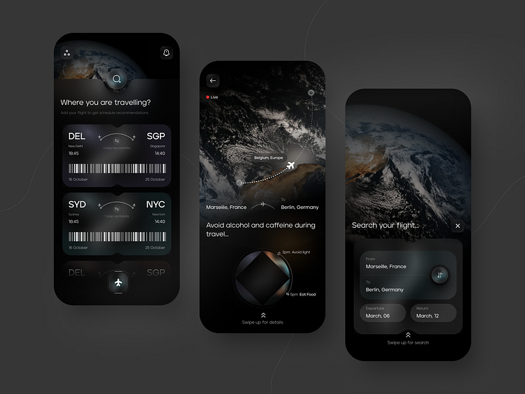 Jet Lag Management App by MindInventory UI/UX for MindInventory on Dribbble