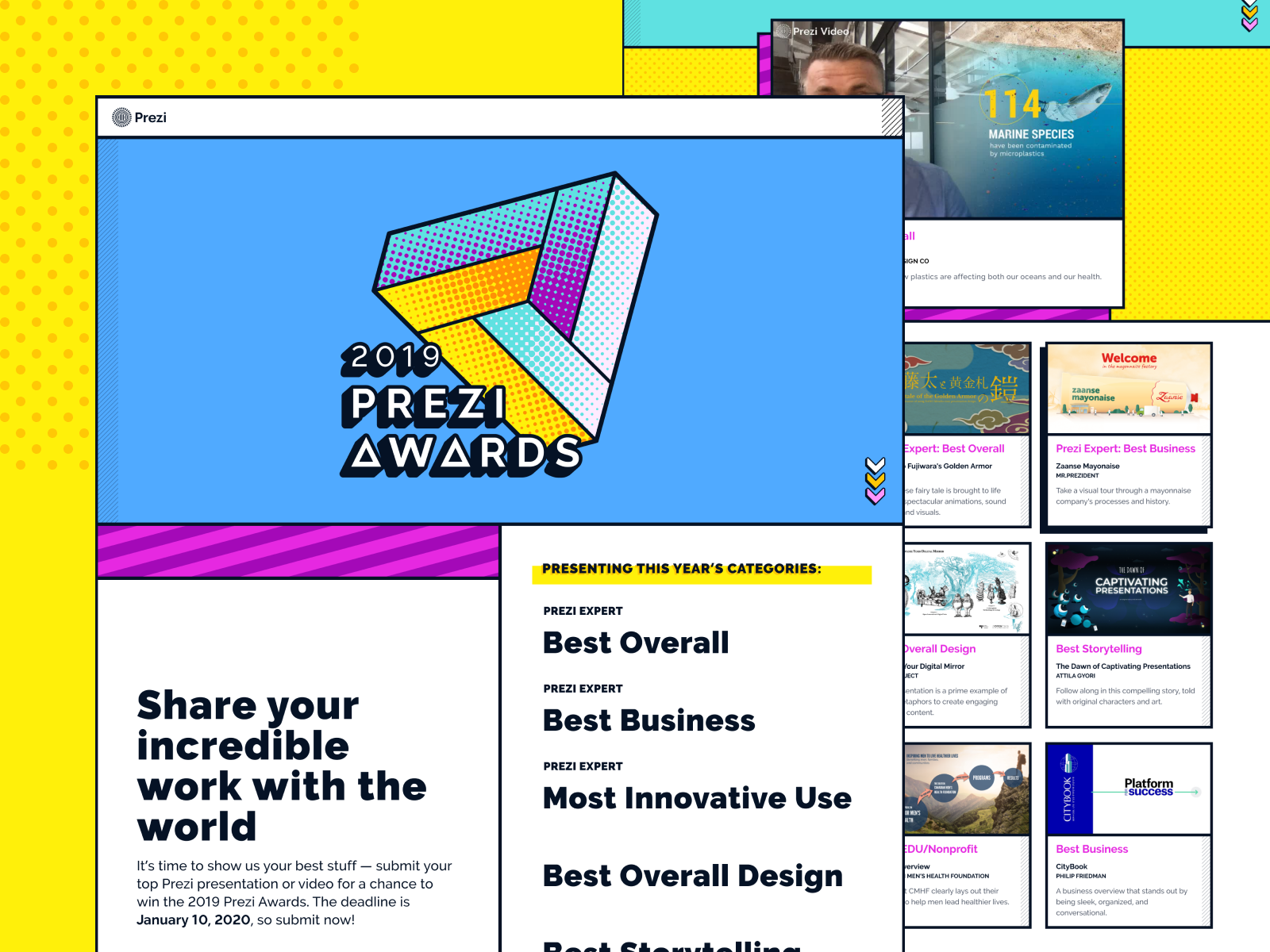 2019 Prezi Awards Landing Page by Wes Sly on Dribbble