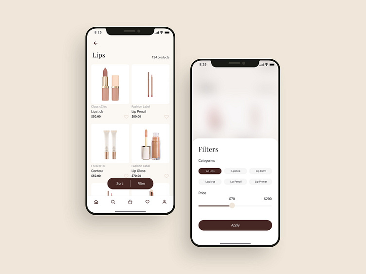 Beauty makeup mobile app UI design by Interface Market on Dribbble