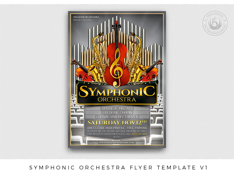 Symphonic Orchestra Flyer Template V1 by Lionel Laboureur on Dribbble