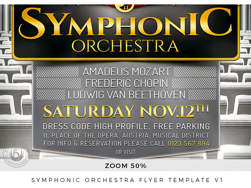 Symphonic Orchestra Flyer Template V1 by Lionel Laboureur on Dribbble
