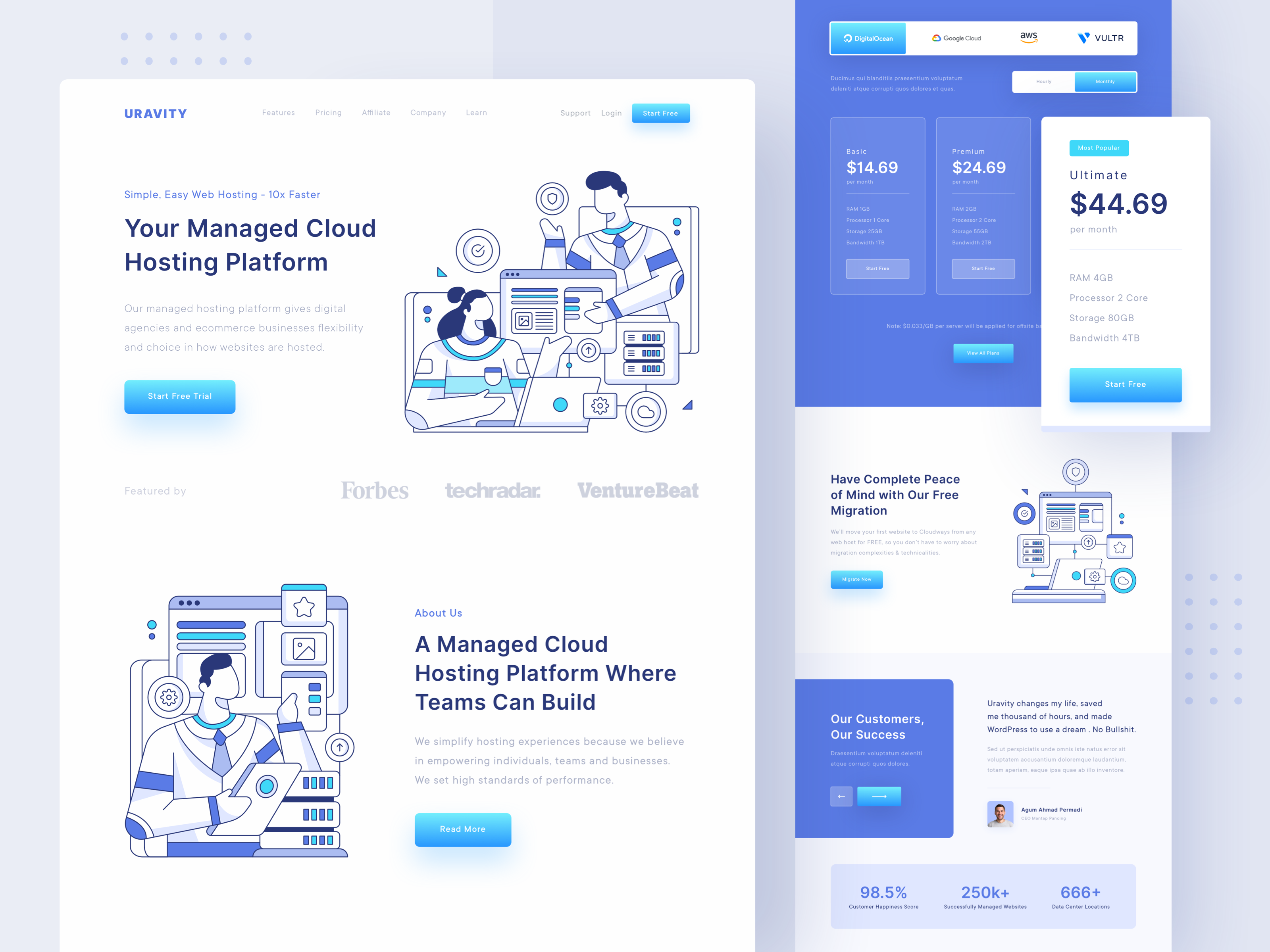 URAVITY - Hosting Landing Page by Dhefry Andirezha on Dribbble